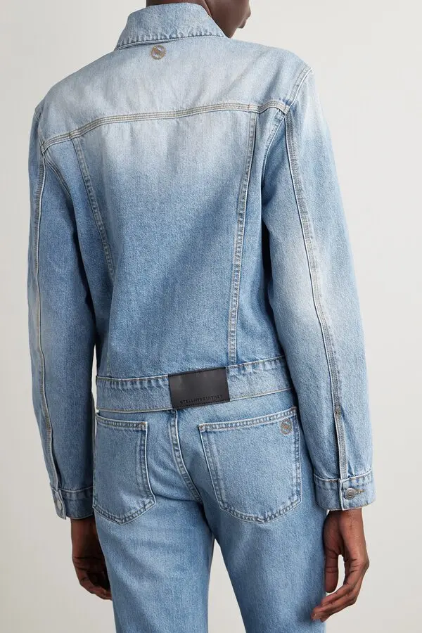 Stella McCartney Net Sustain Iconic Chain-embellished Denim Jacket