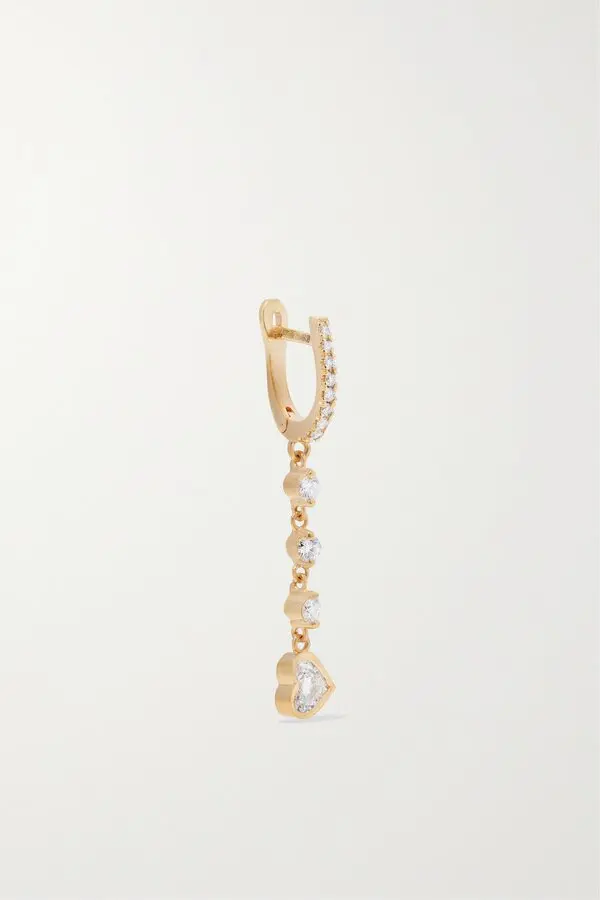 KIMAI Heart Lover 18-karat Recycled Laboratory-grown Diamond Single Earring - Gold