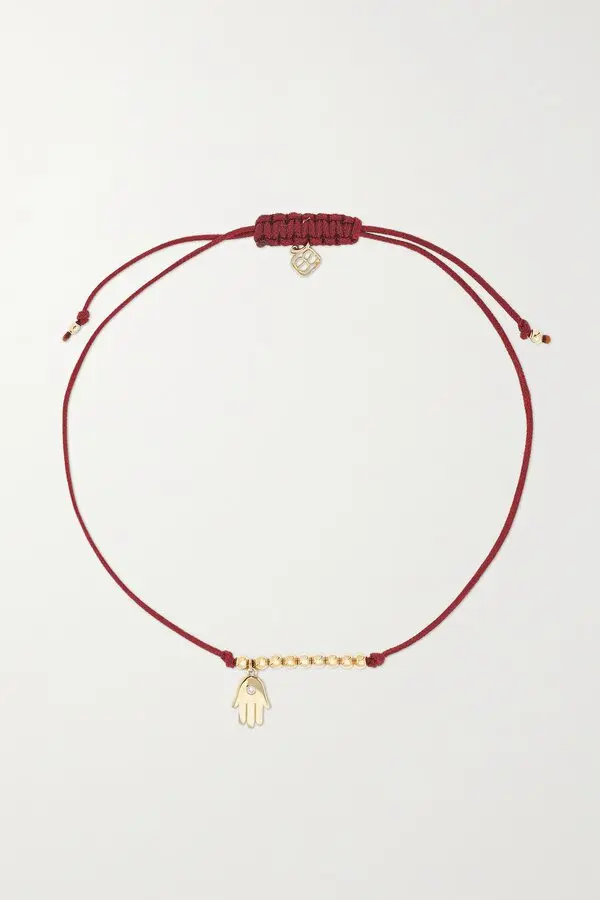 SYDNEY EVAN Hamsa Hand Diamond Bracelet - Gold