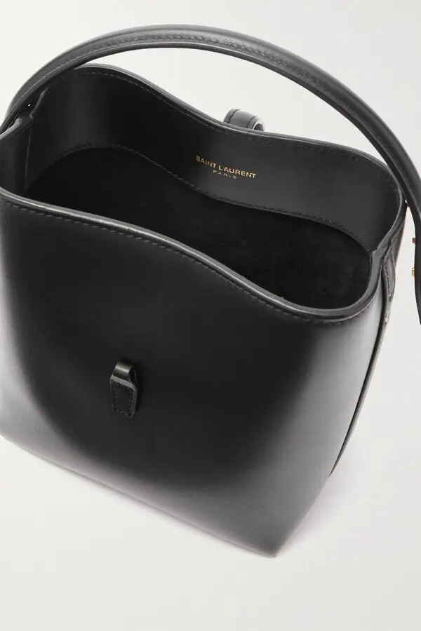 Saint Laurent Le 37 Mini Leather Bucket Bag - Black