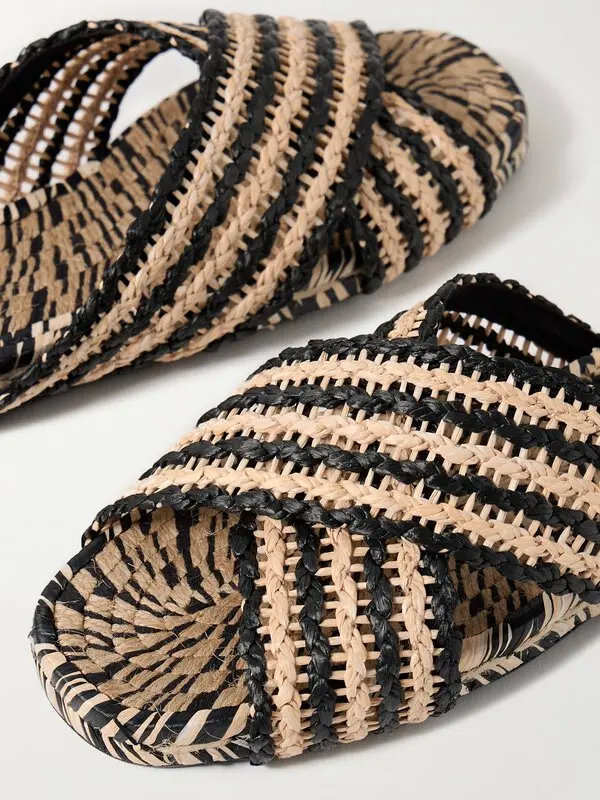 CastaÑer Pat Raffia Slides