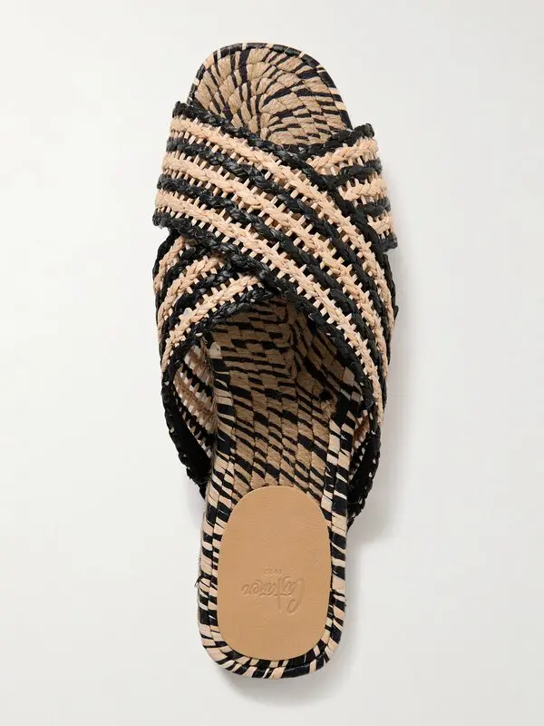 CastaÑer Pat Raffia Slides