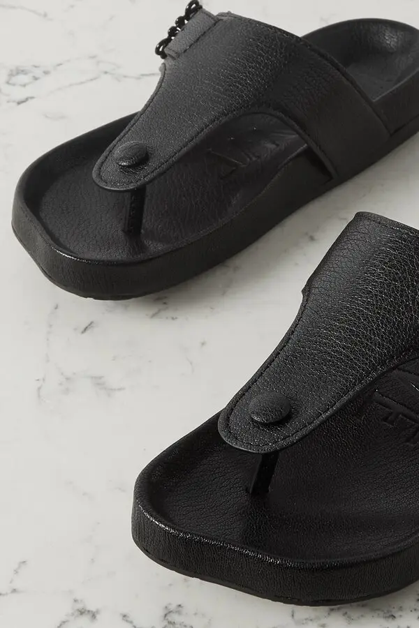 Loewe Ease Embellished Textured-leather Sandals