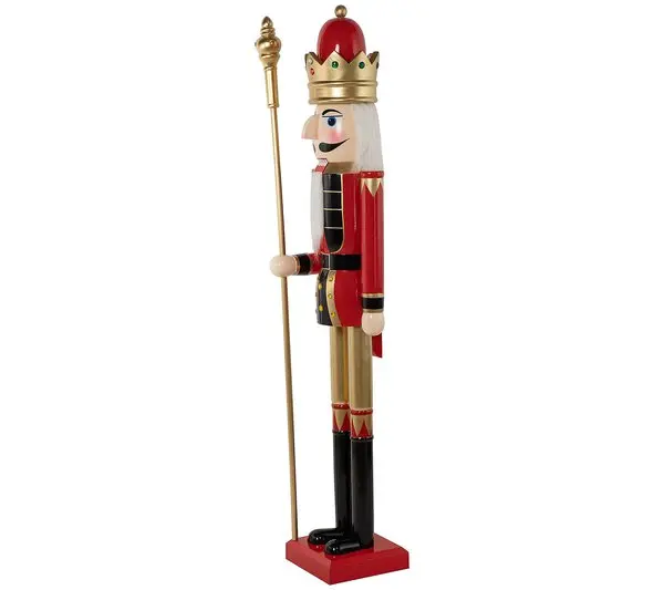 NORTHLIGHT 6' Giant Nutcracker King With Scepter