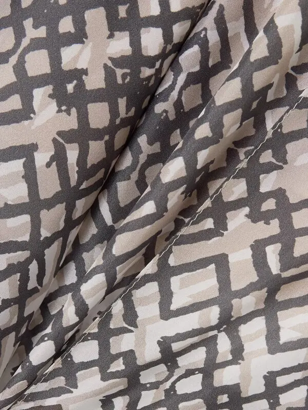 Brunello Cucinelli Printed Silk-voile Wide-leg Trousers