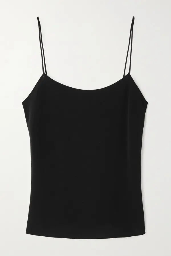 THE ROW Biggins Satin Cami - Black