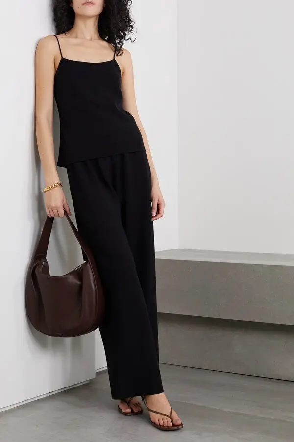 THE ROW Biggins Satin Cami - Black