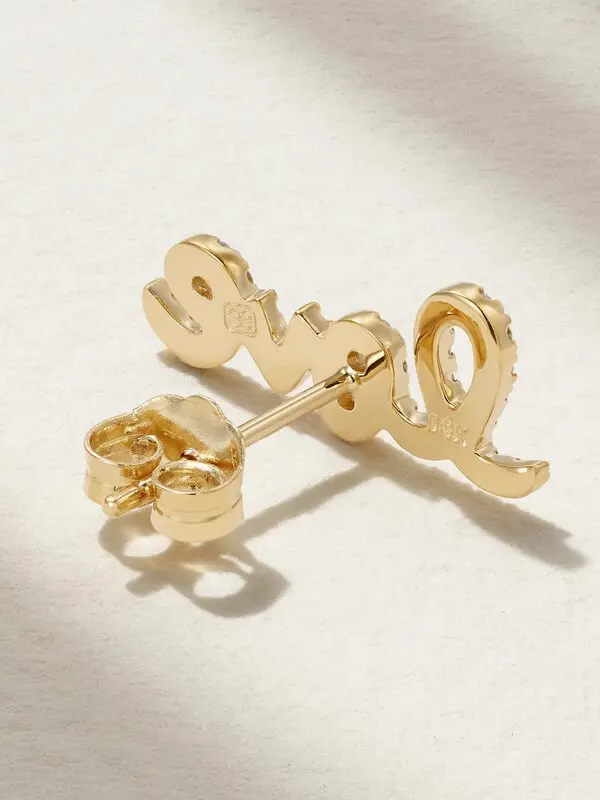 SYDNEY EVAN Love 14-karat Diamond Earring