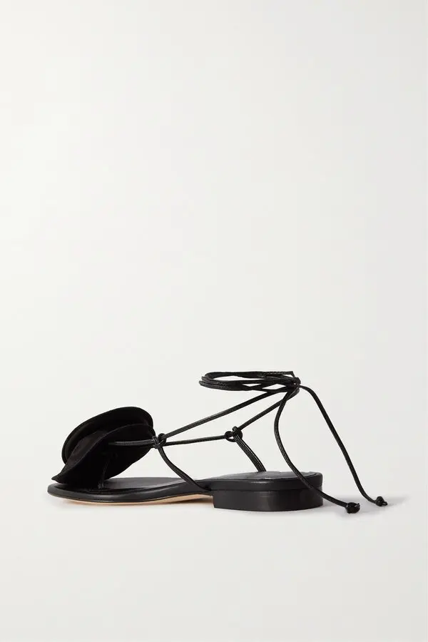 Magda Butrym Satin And Leather Sandals