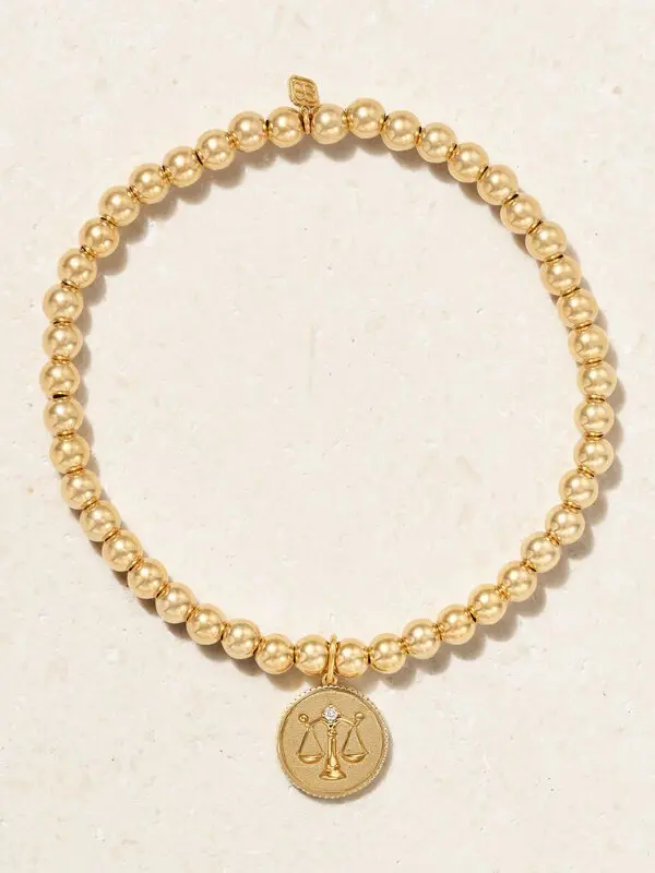 SYDNEY EVAN Libra 14-karat Diamond Bracelet - Gold