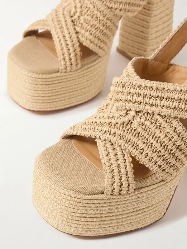 CastaÑer Fulvia 120 Raffia Platform Sandals