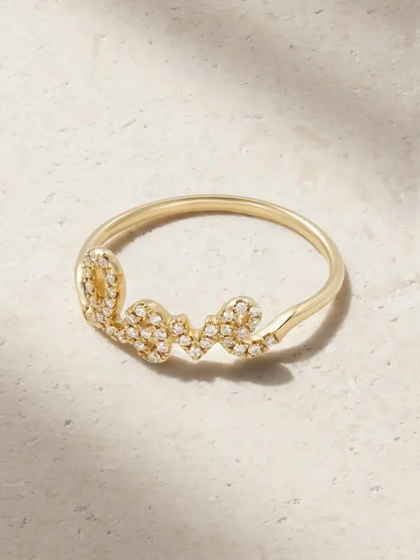 SYDNEY EVAN Love 14-karat Diamond Ring - Gold