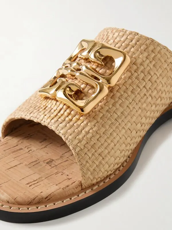 Givenchy 4g Liquid Raffia Slides