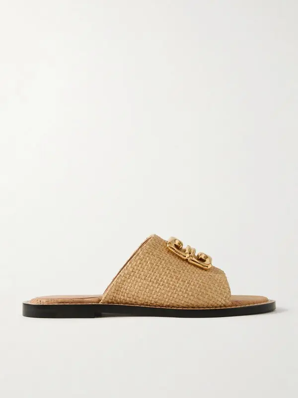 Givenchy 4g Liquid Raffia Slides