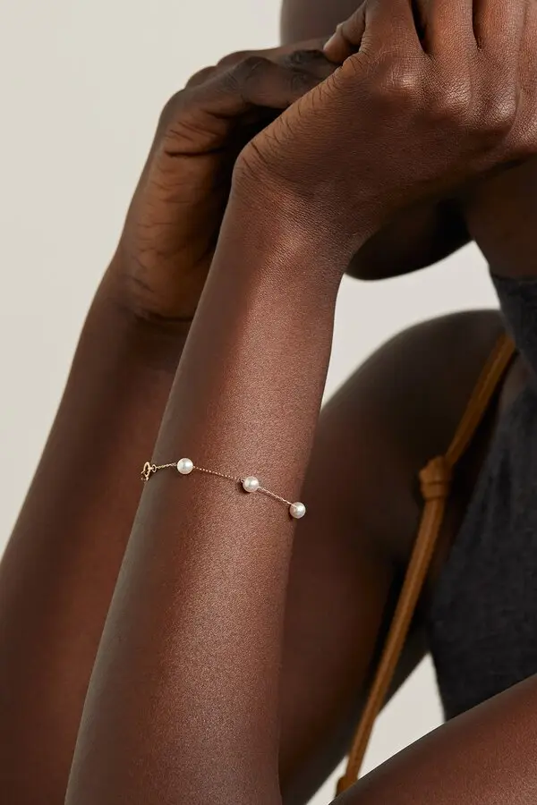 Mizuki 14-karat And Pearl Bracelet