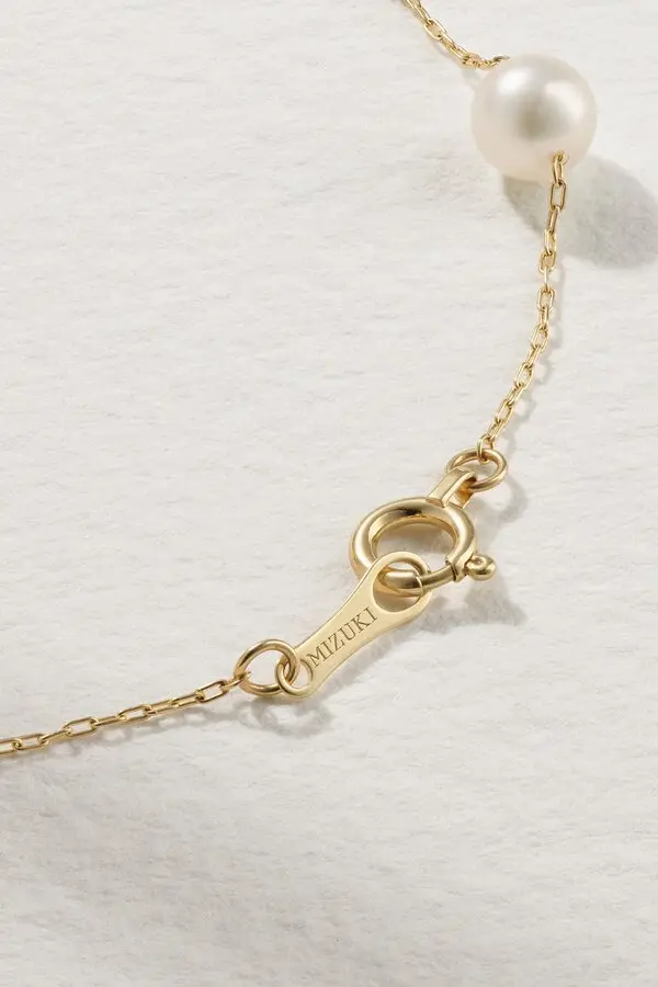 Mizuki 14-karat And Pearl Bracelet
