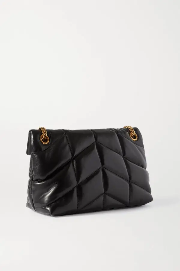 Saint Laurent Loulou Puffer Small Shoulder Bag - Black