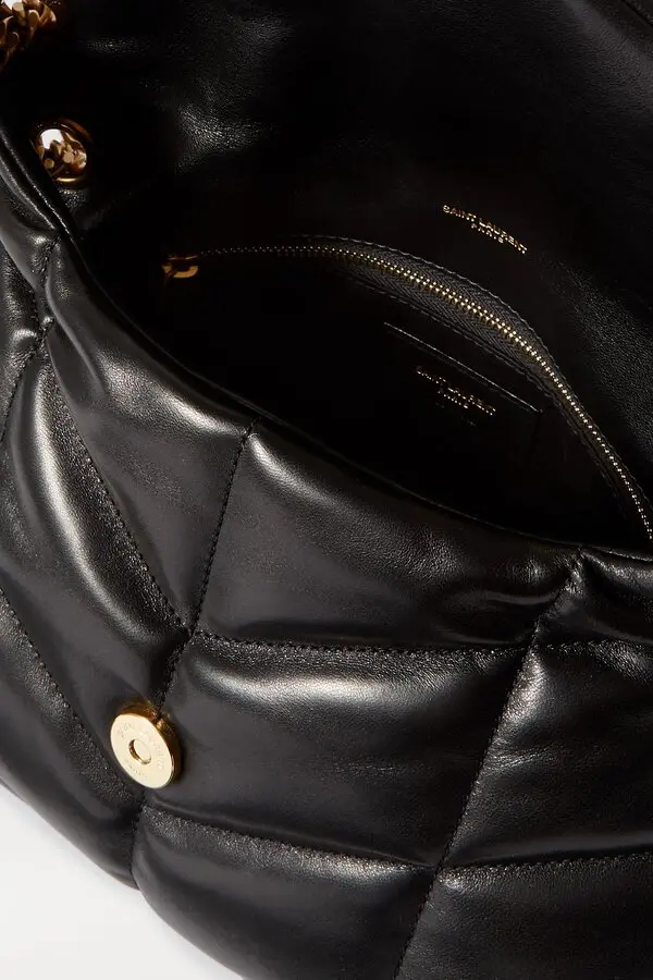 Saint Laurent Loulou Puffer Small Shoulder Bag - Black