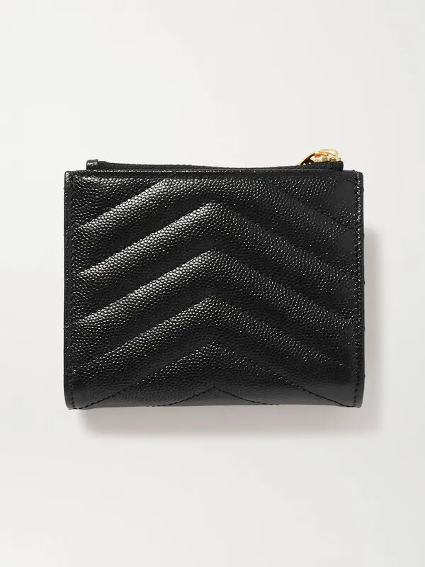 Saint Laurent Monogramme Quilted Textured-leather Wallet