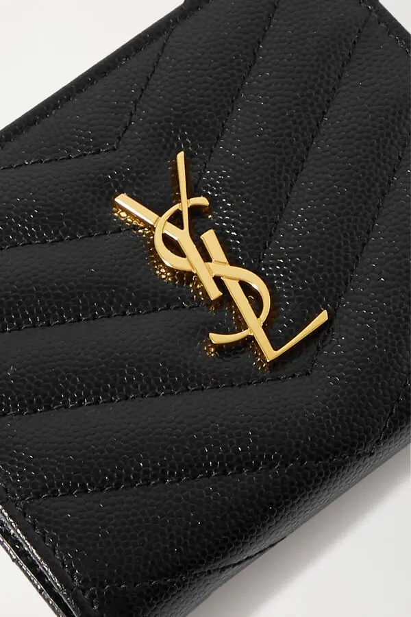 Saint Laurent Monogramme Quilted Textured-leather Wallet