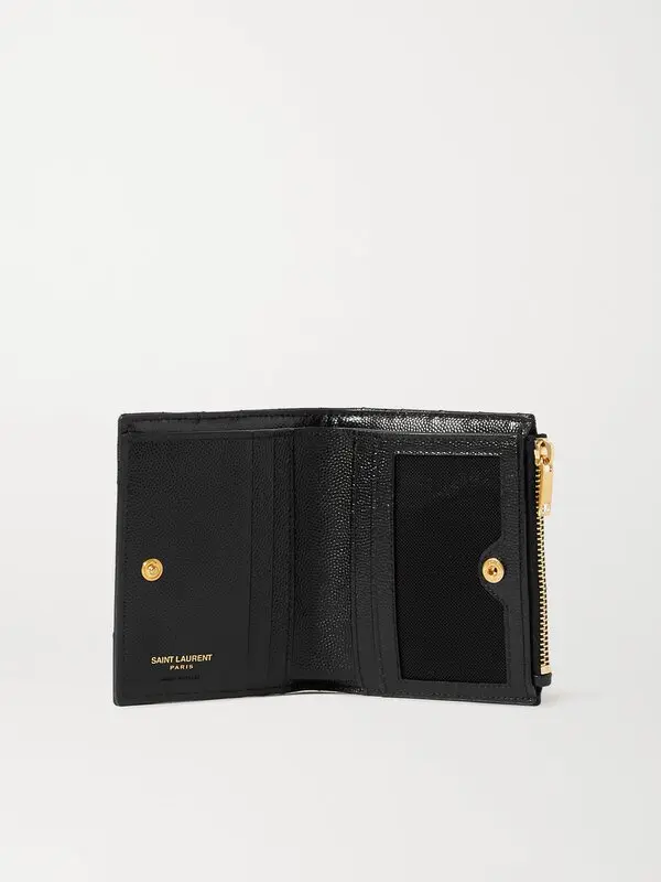 Saint Laurent Monogramme Quilted Textured-leather Wallet