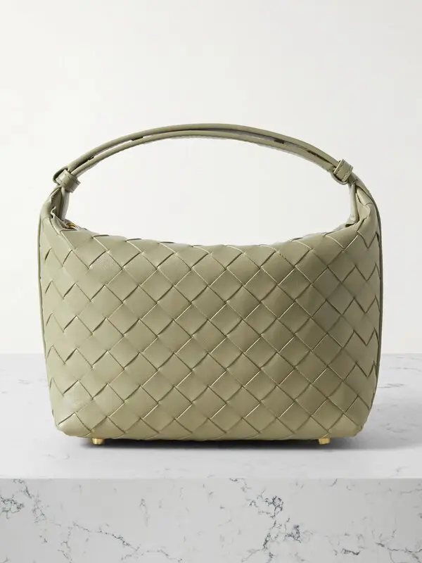 Bottega Veneta Wallace Mini Intrecciato Leather Shoulder Bag