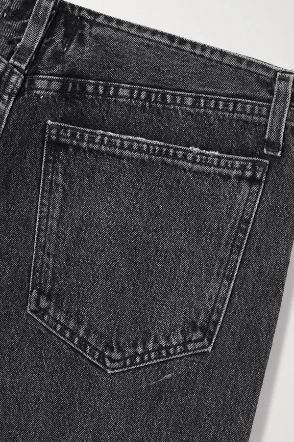AGOLDE Net Sustain Lex Low-rise Wide-leg Jeans - Black