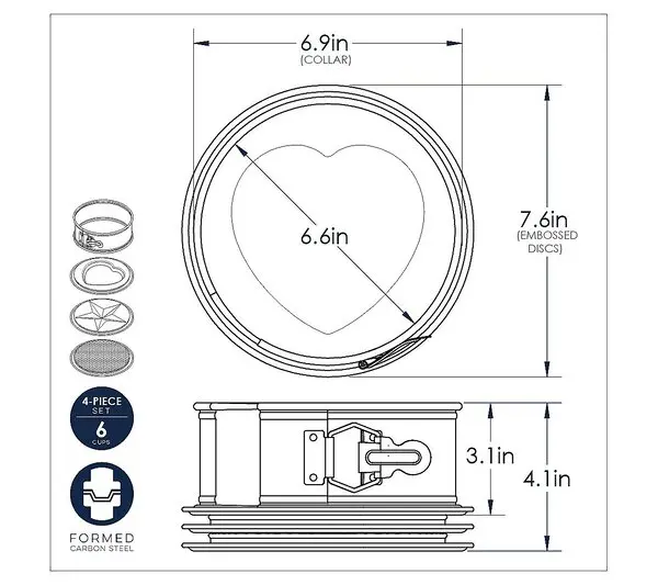 NORDICWARE 7' Decorative Springform Pan Set