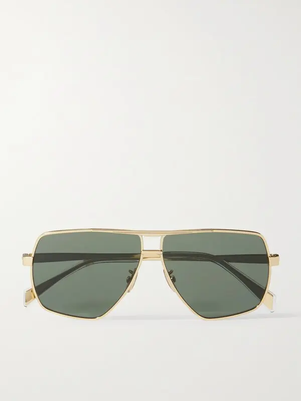 Celine Oversized Aviator-style Sunglasses - Gold