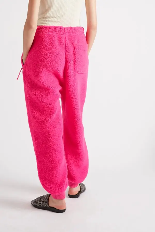 Loewe Neon Leather-trimmed Fleece Track Pants