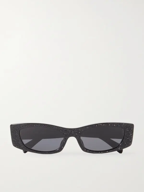 Celine Animation Crystal-embellished Sunglasses - Black