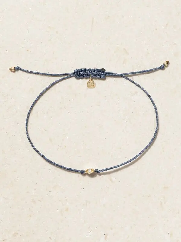 SYDNEY EVAN Tiny Evil Eye Diamond Bracelet - Gold