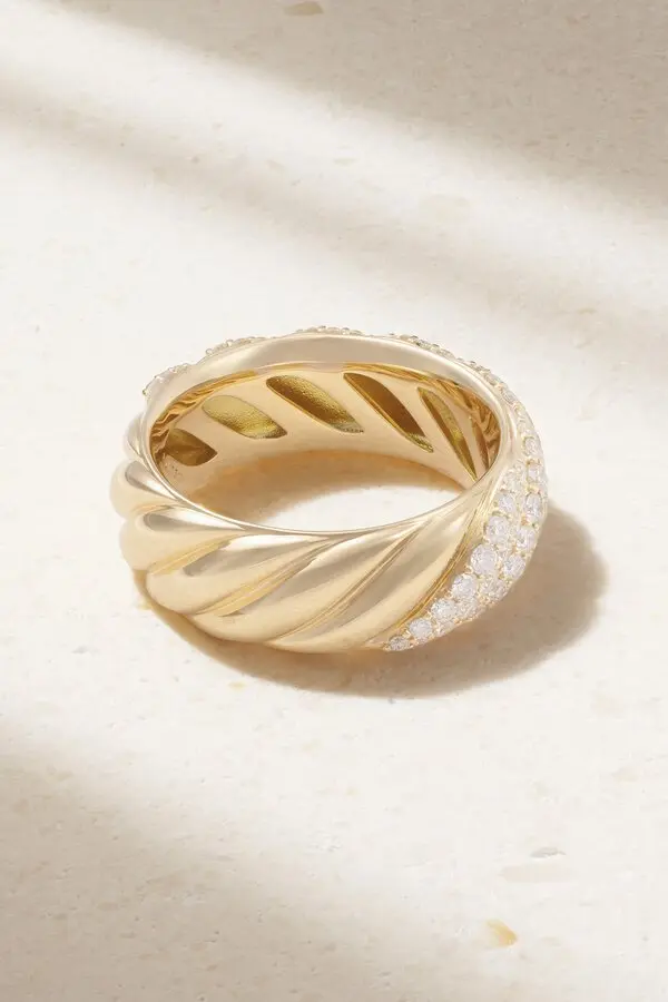 David Yurman Sculpted Cable Diamond Ring