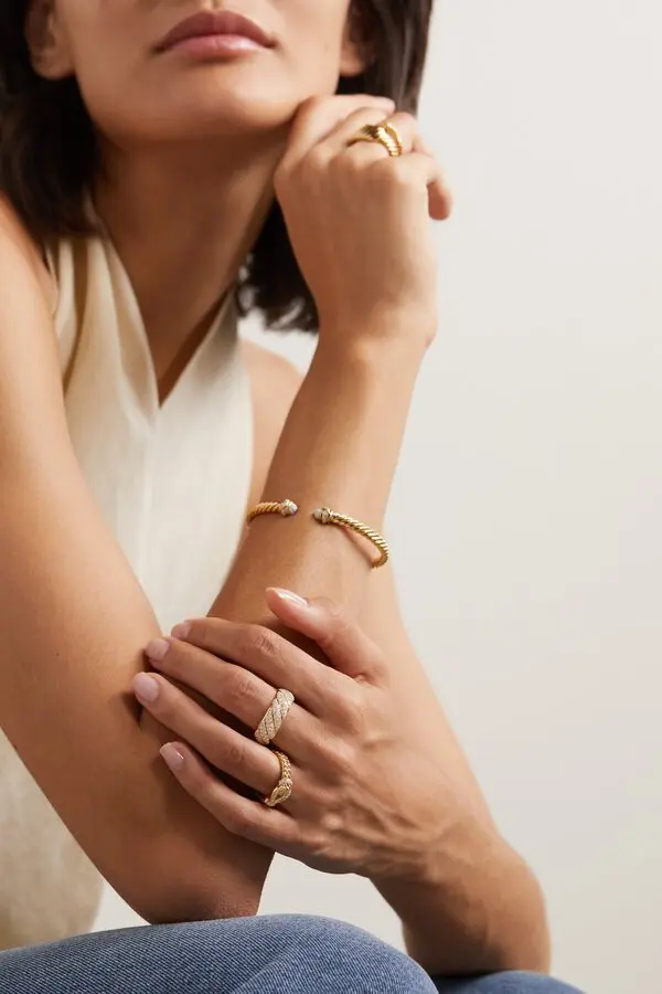 David Yurman Sculpted Cable Diamond Ring