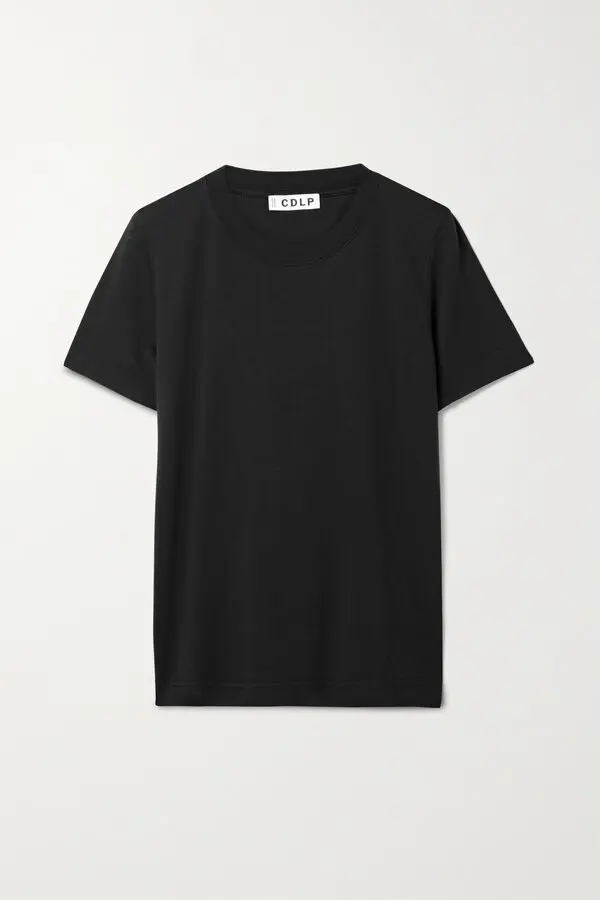 CDLP Net Sustain Tencel Lyocell And Cotton-blend T-shirt - Black