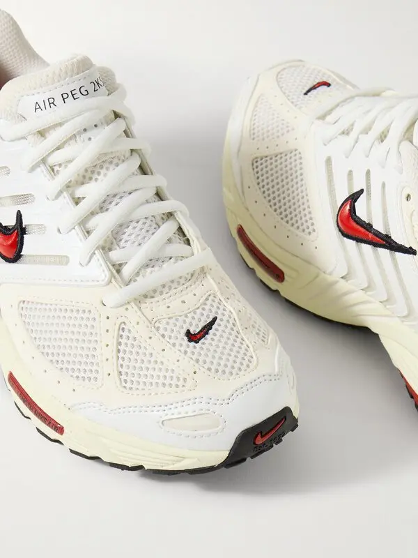 Nike Pegasus 2k5 Leather And Mesh Sneakers - White