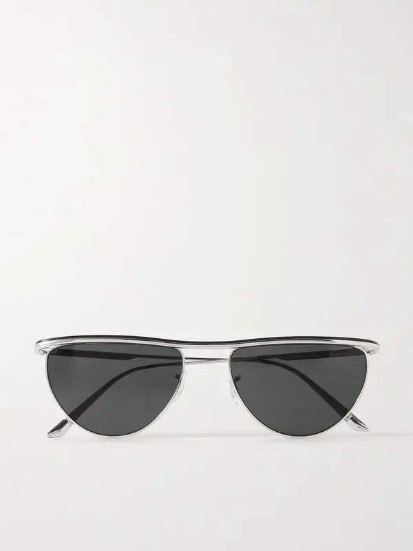 Oliver Spencer Khaite 1984c Cat-eye Sunglasses - Silver
