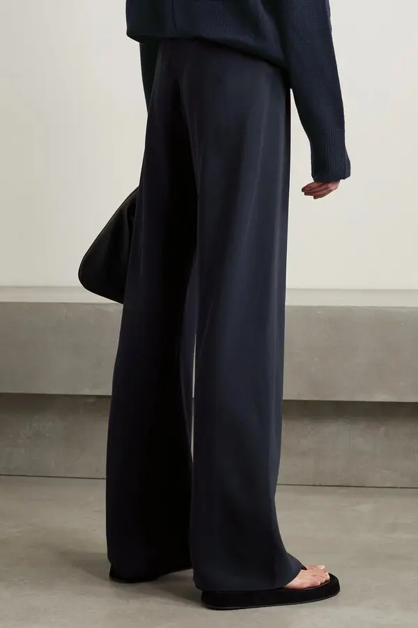 THE ROW Essentials Gala Crepe Wide-leg Pants
