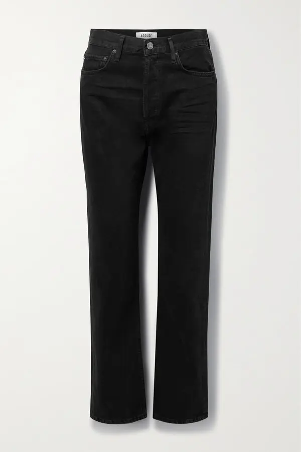 AGOLDE 90s Pinch Waist High-rise Straight-leg Recycled Jeans - Black
