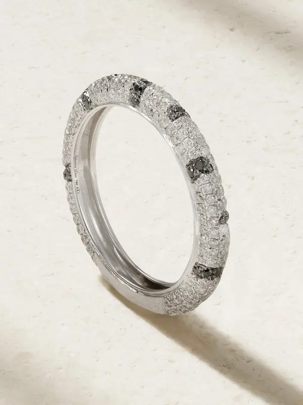 Yvonne Léon Mini Alliance Zebre 18-karat White Diamond Ring - Gold