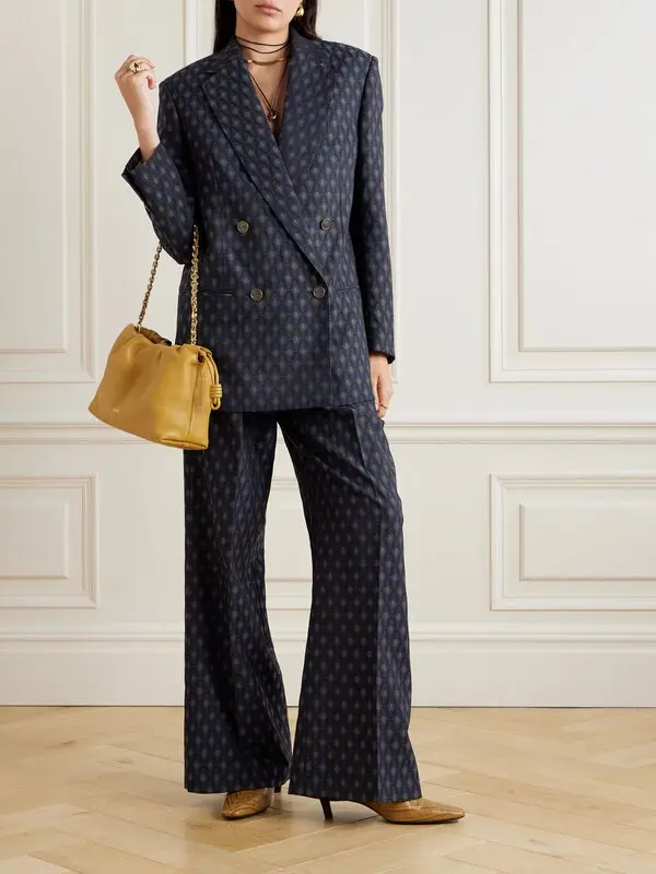 Etro Double-breasted Jacquard Blazer