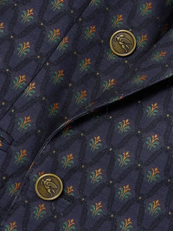 Etro Double-breasted Jacquard Blazer