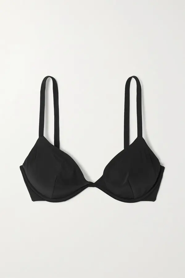 FORM AND FOLD Net Sustain D-g The Triangle Recycled Underwired Bikini Top - Black