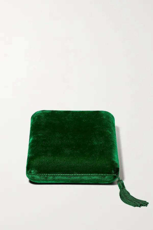 Sophie Bille Brahe Large Velvet Jewelry Box - Green