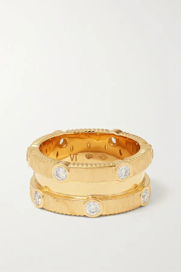 VILTIER Rayon Trio 18-karat Diamond Ring