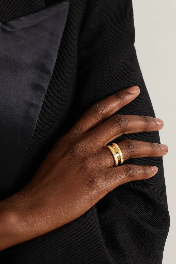 VILTIER Rayon Trio 18-karat Diamond Ring