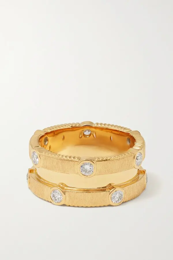 VILTIER Rayon Trio 18-karat Diamond Ring