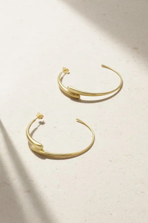 JENNIFER MEYER Double Dome Medium 18-karat Hoop Earrings - Gold