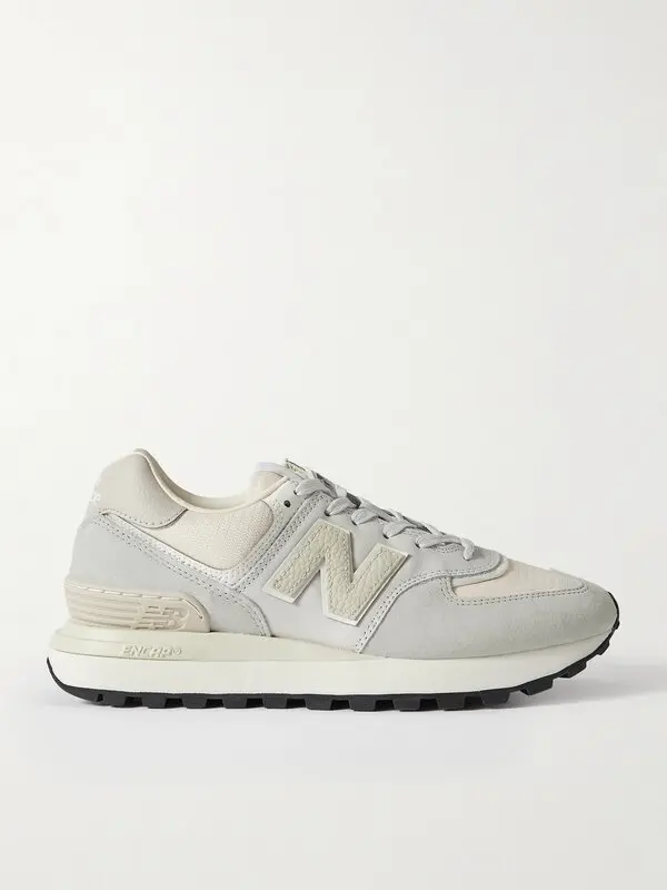 NEW BALANCE 574 Leather, Suede And Mesh Sneakers