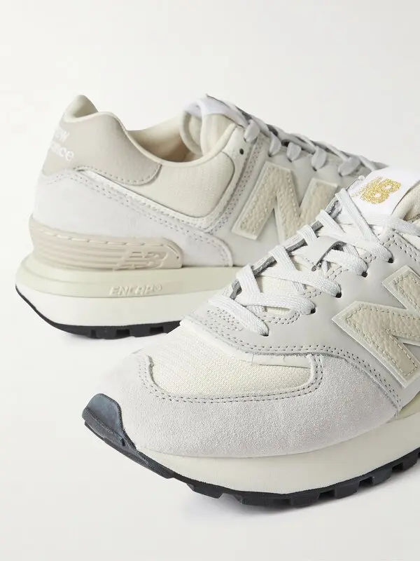 NEW BALANCE 574 Leather, Suede And Mesh Sneakers